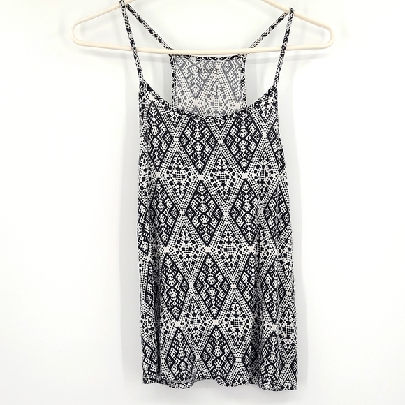 Mudd | Tops | Mudd Small Black White Diamond Design Racerback Tanktop ...